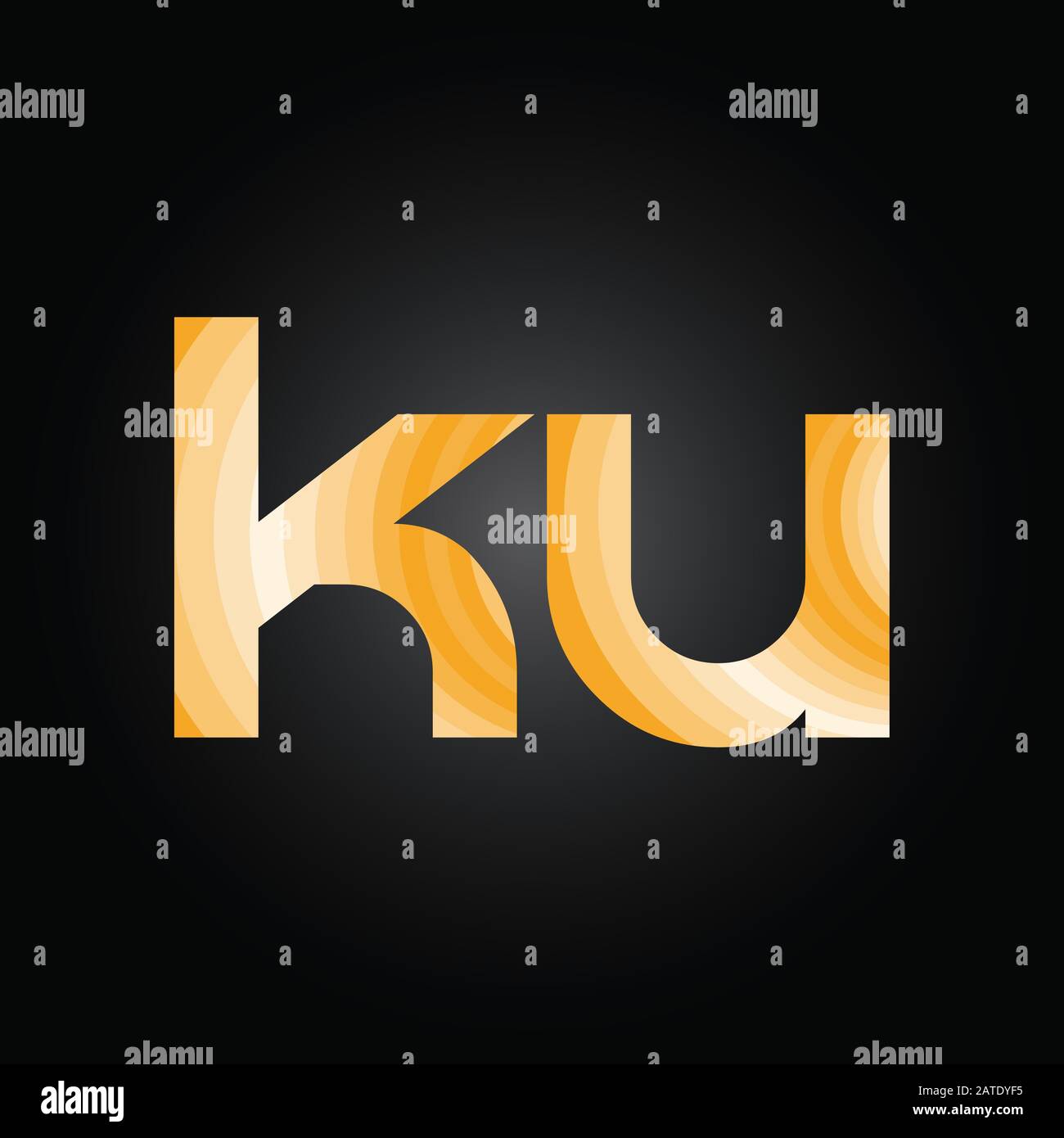Initial ALphabet KU Logo Design vector Template. Abstract Letter KU Linked Logo Stock Vector ...