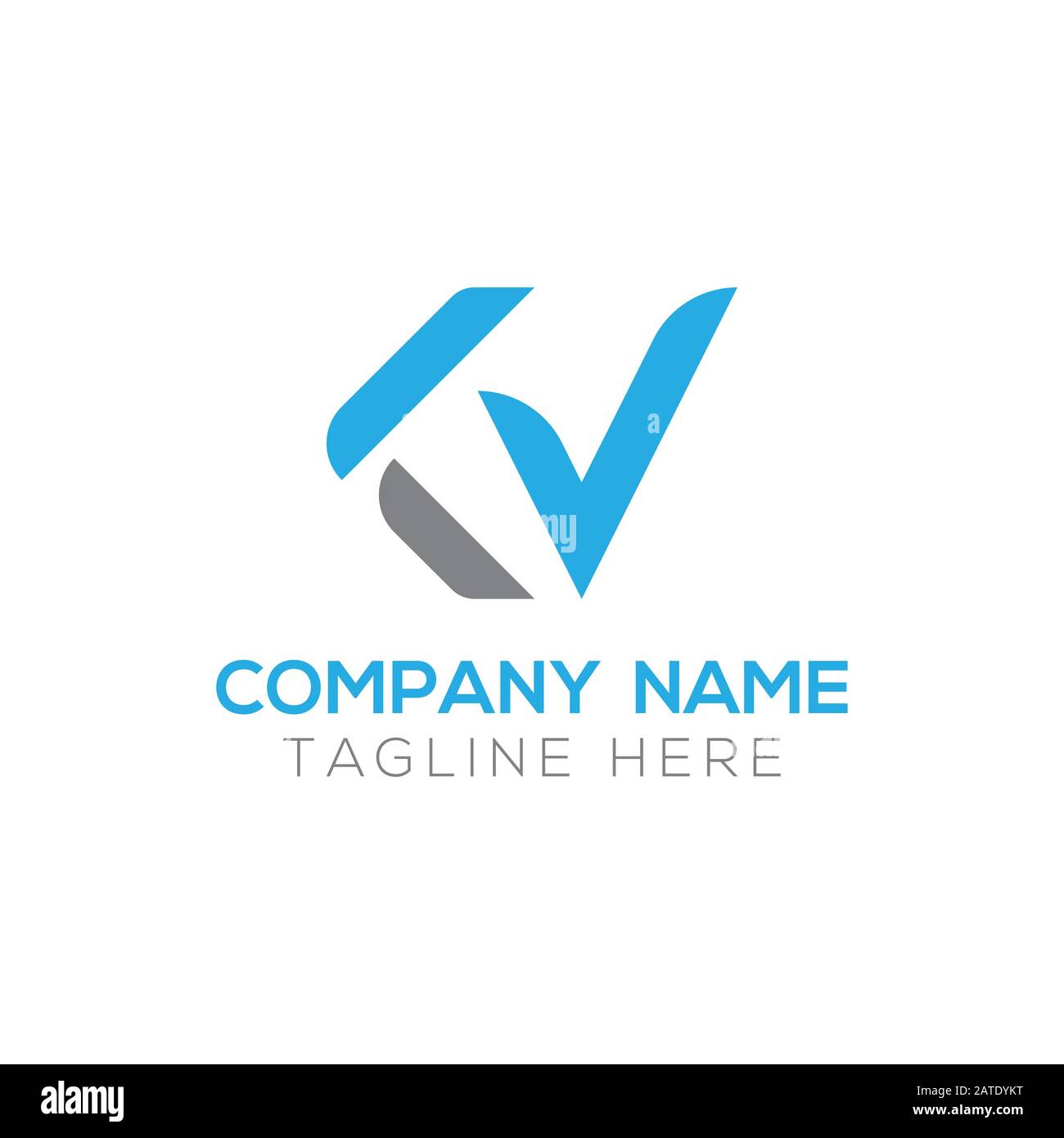 Initial ALphabet KV Logo Design vector Template. Abstract Letter KV ...