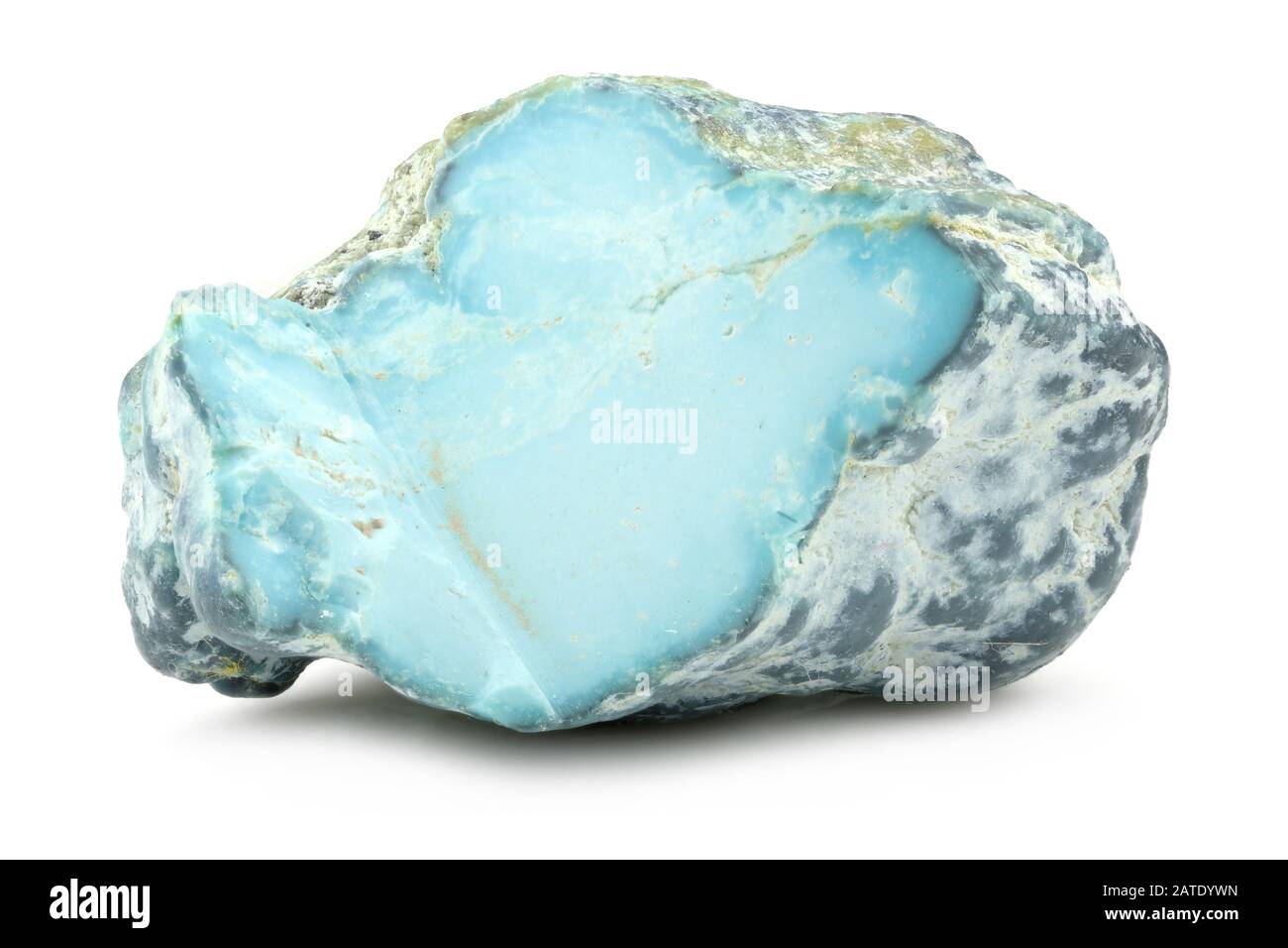 turquoise from Sleeping Beauty Mine, Arizona isolated on white ...
