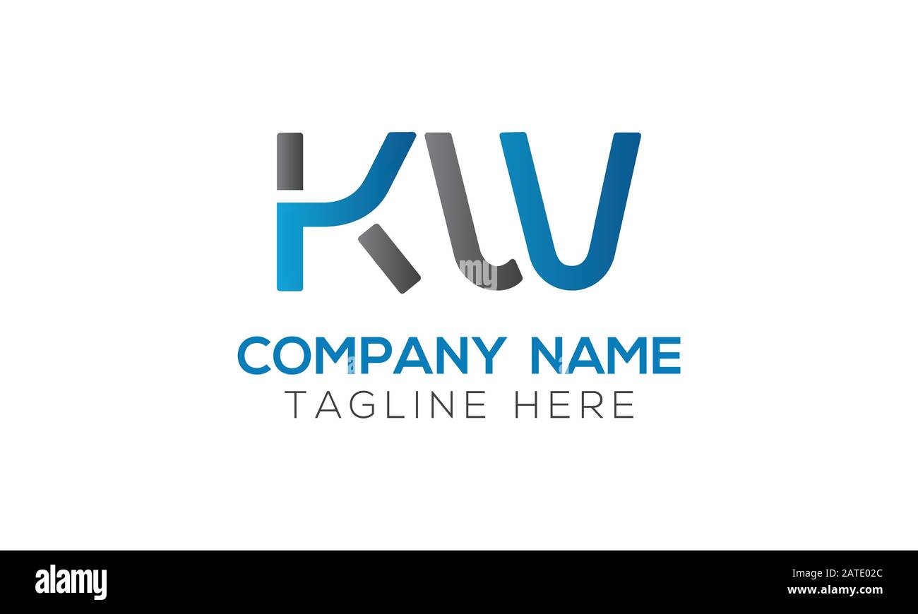 Initial ALphabet KW Logo Design vector Template. Abstract Letter KW ...