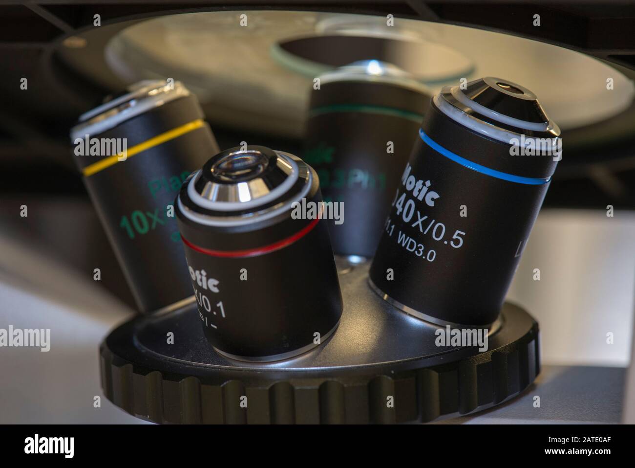 Laboratory microscope different lenses hi-res stock photography and ...