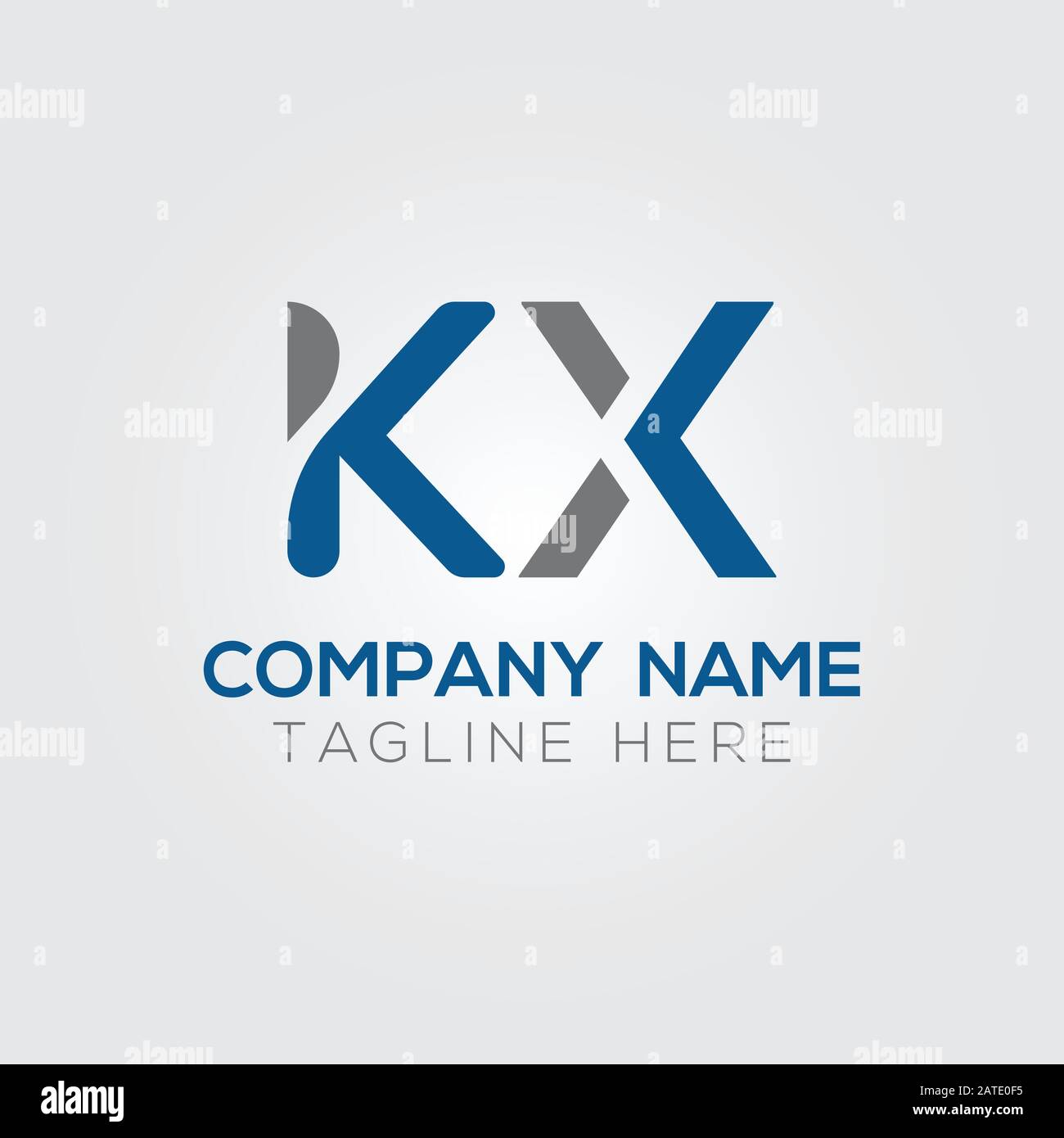 Initial ALphabet KX Logo Design vector Template. Abstract Letter KX ...