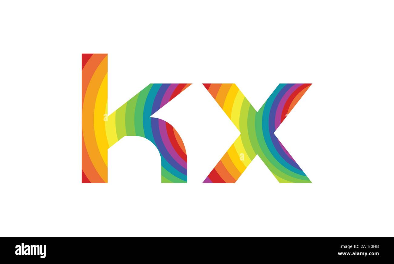 Initial ALphabet KX Logo Design vector Template. Abstract Letter KX ...
