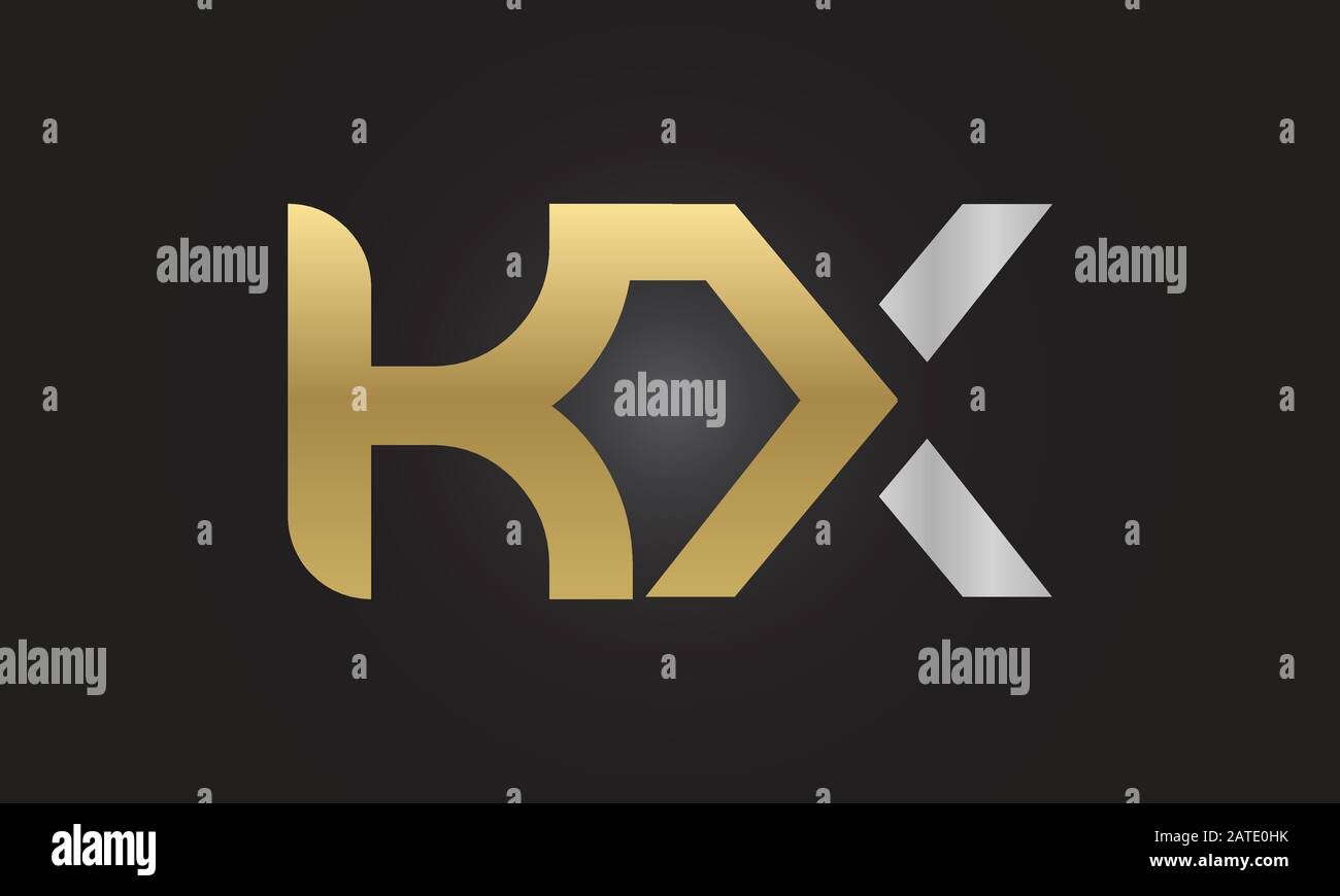 Initial ALphabet KX Logo Design vector Template. Abstract Letter KX ...