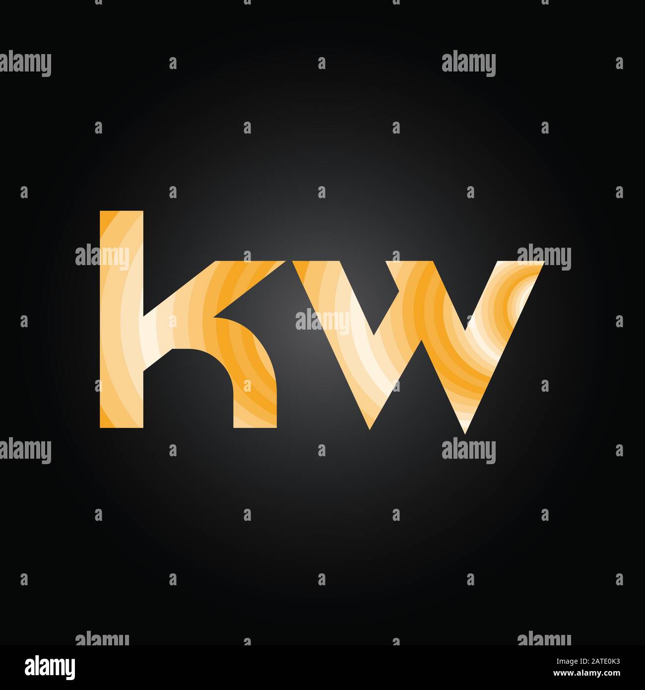 Initial ALphabet KW Logo Design vector Template. Abstract Letter KW ...