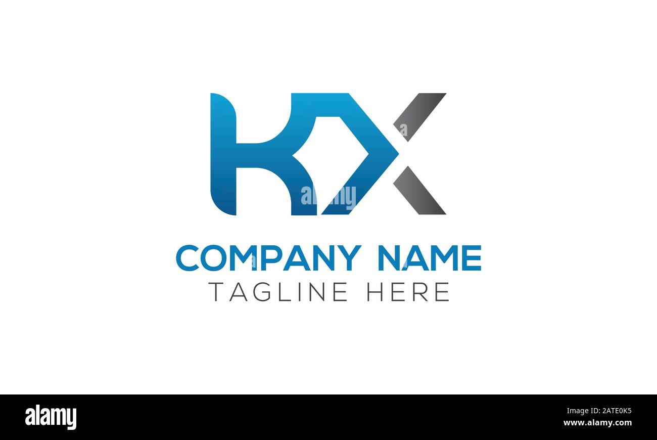 Initial ALphabet KX Logo Design vector Template. Abstract Letter KX ...