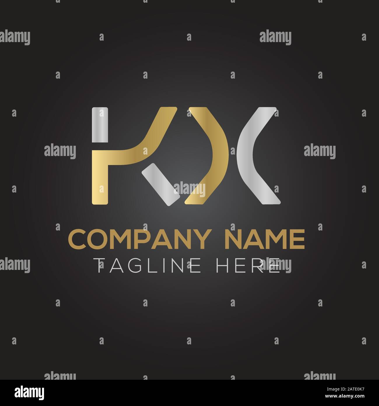 Initial ALphabet KX Logo Design vector Template. Abstract Letter KX ...