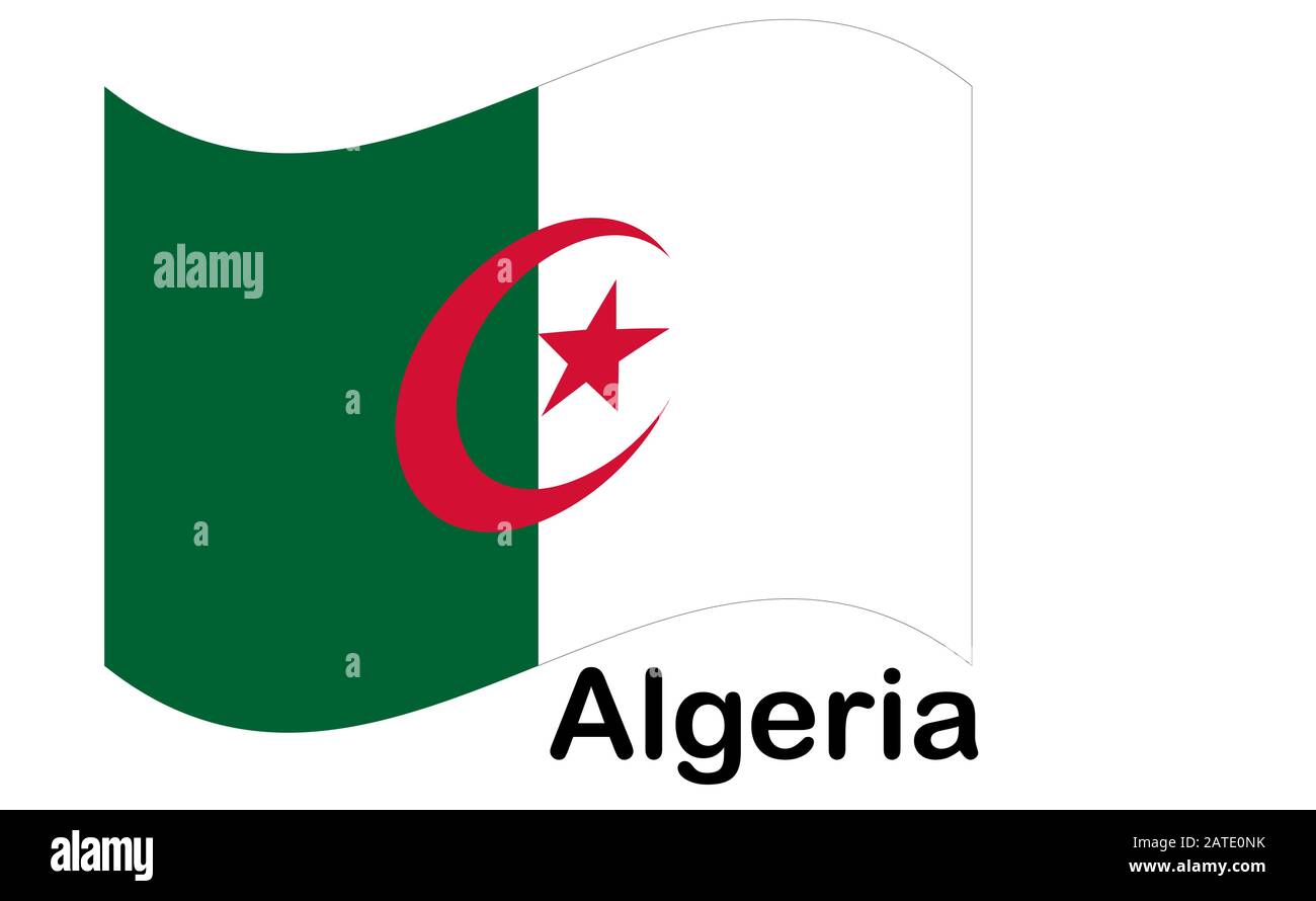 original and simple Algeria flag isolated in official colors and ...