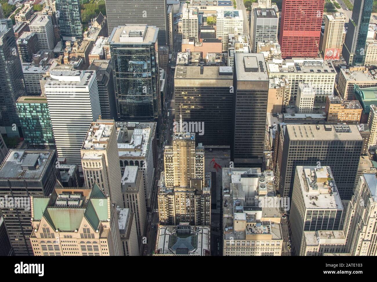 Chicago skyline looking down hi-res stock photography and images - Alamy