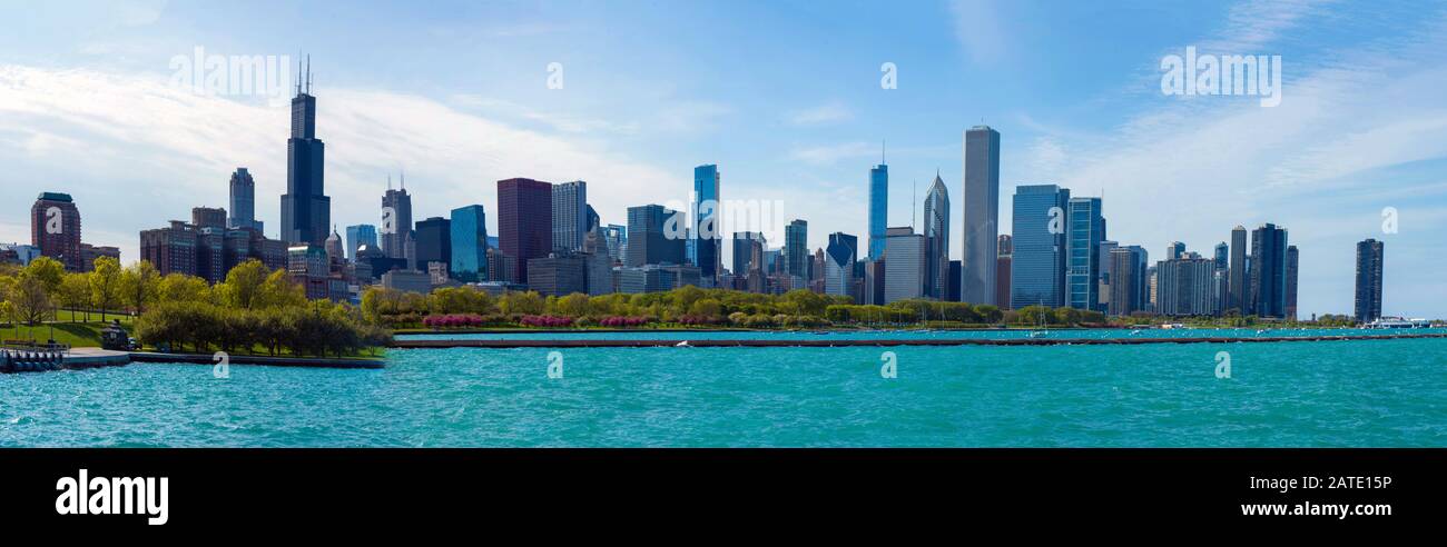 Chicago panorama cityscape Stock Photo - Alamy