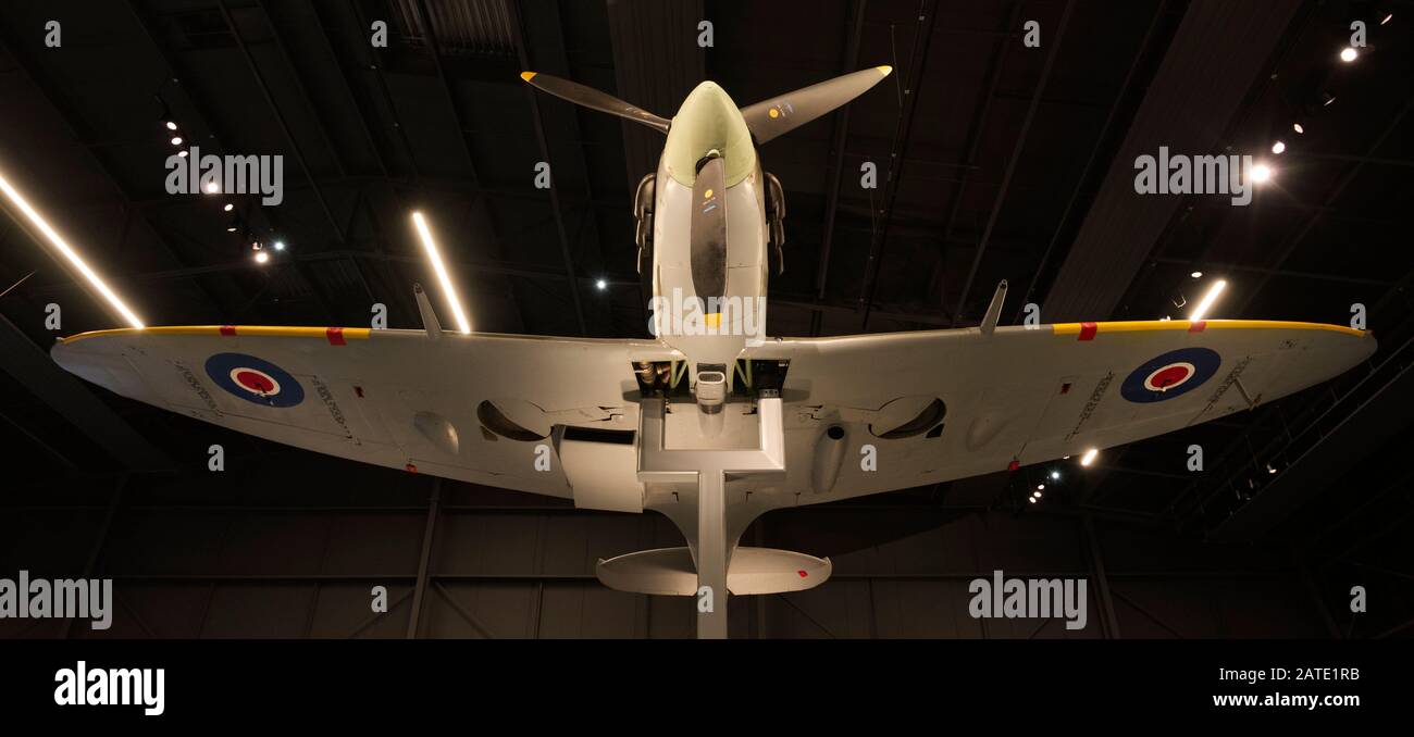 Supermarine Spitfire Mark Vb - RAF Museum - London Stock Photo - Alamy