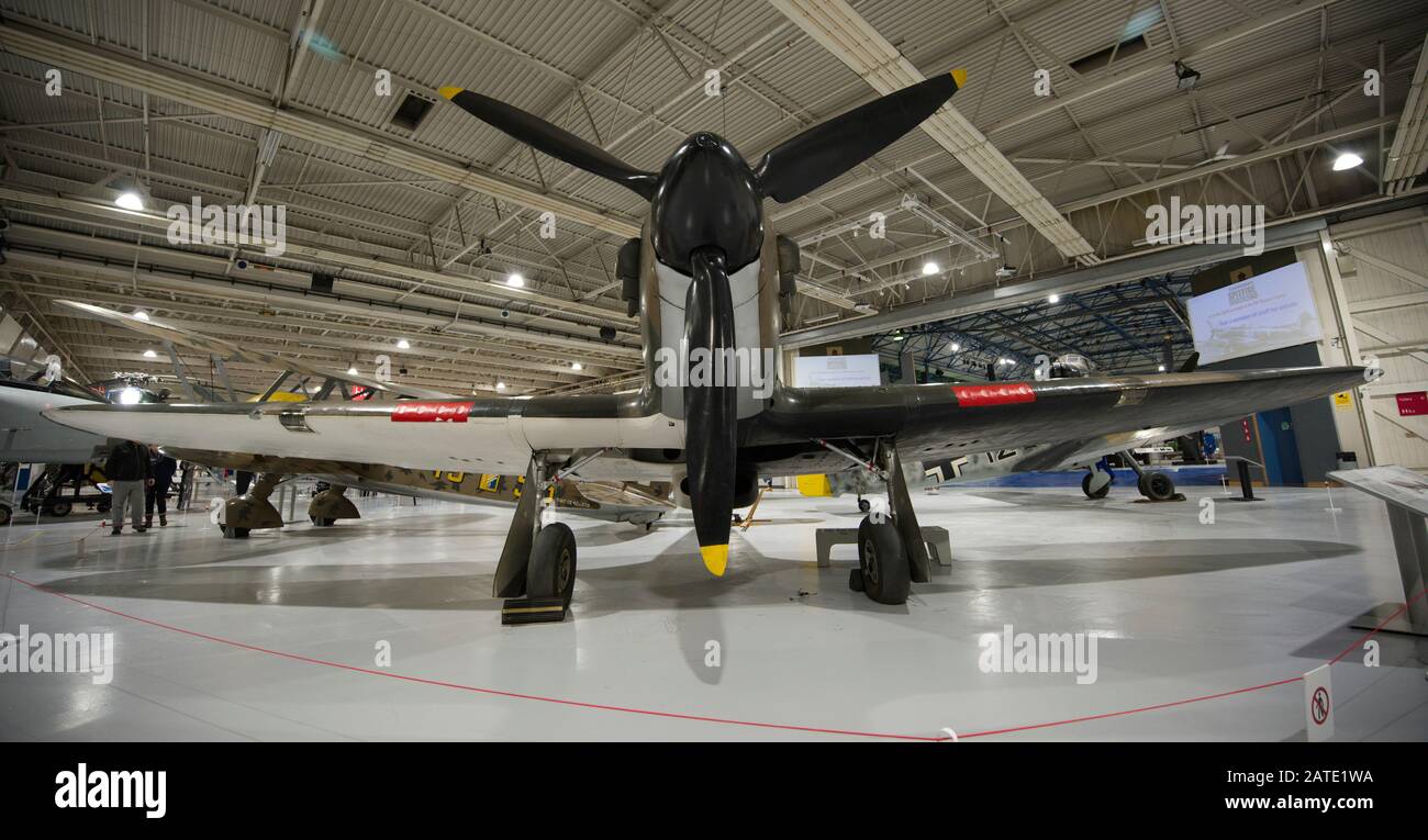 Hawker Hurricane Mark I fighter - RAF Museum - London Stock Photo - Alamy