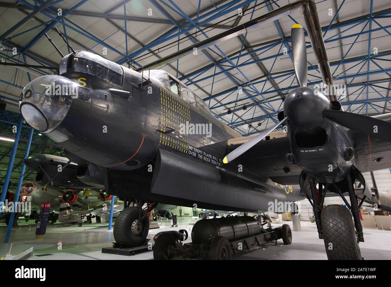 Avro Lancaster Mk I bomber at the RAF Museum London Stock Photo - Alamy