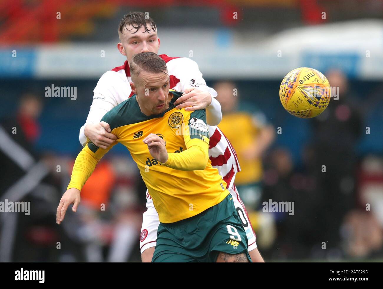 Hamilton Academical's Jamie Hamilton fouls Celtic's Leigh Griffiths ...