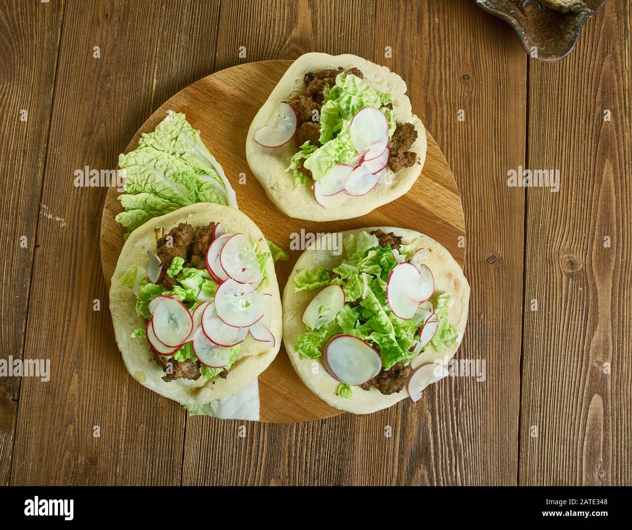 Sopitos, thick corn tortillas , traditional snack Mexican cuisine, meal ...