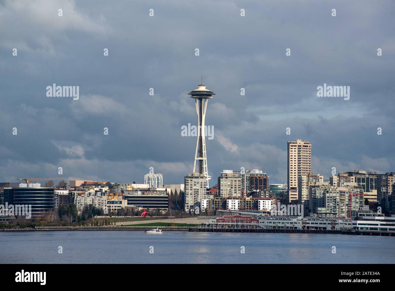Seattle downtown skyline at sunny day with modern buildings Stock Photo ...