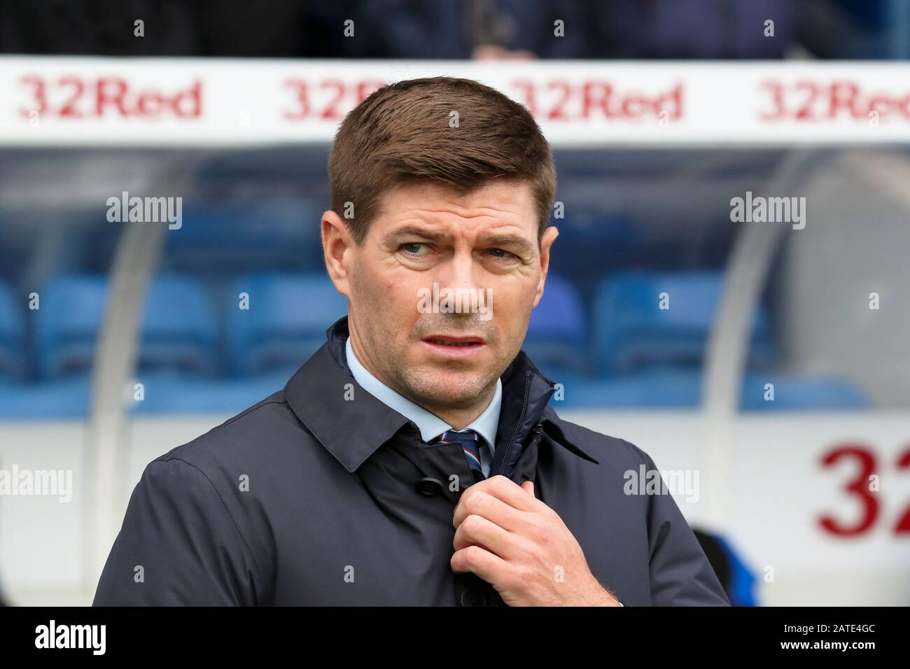 Steven Gerrard, manager of Rangers FC, taken at Ibrox football stadium ...