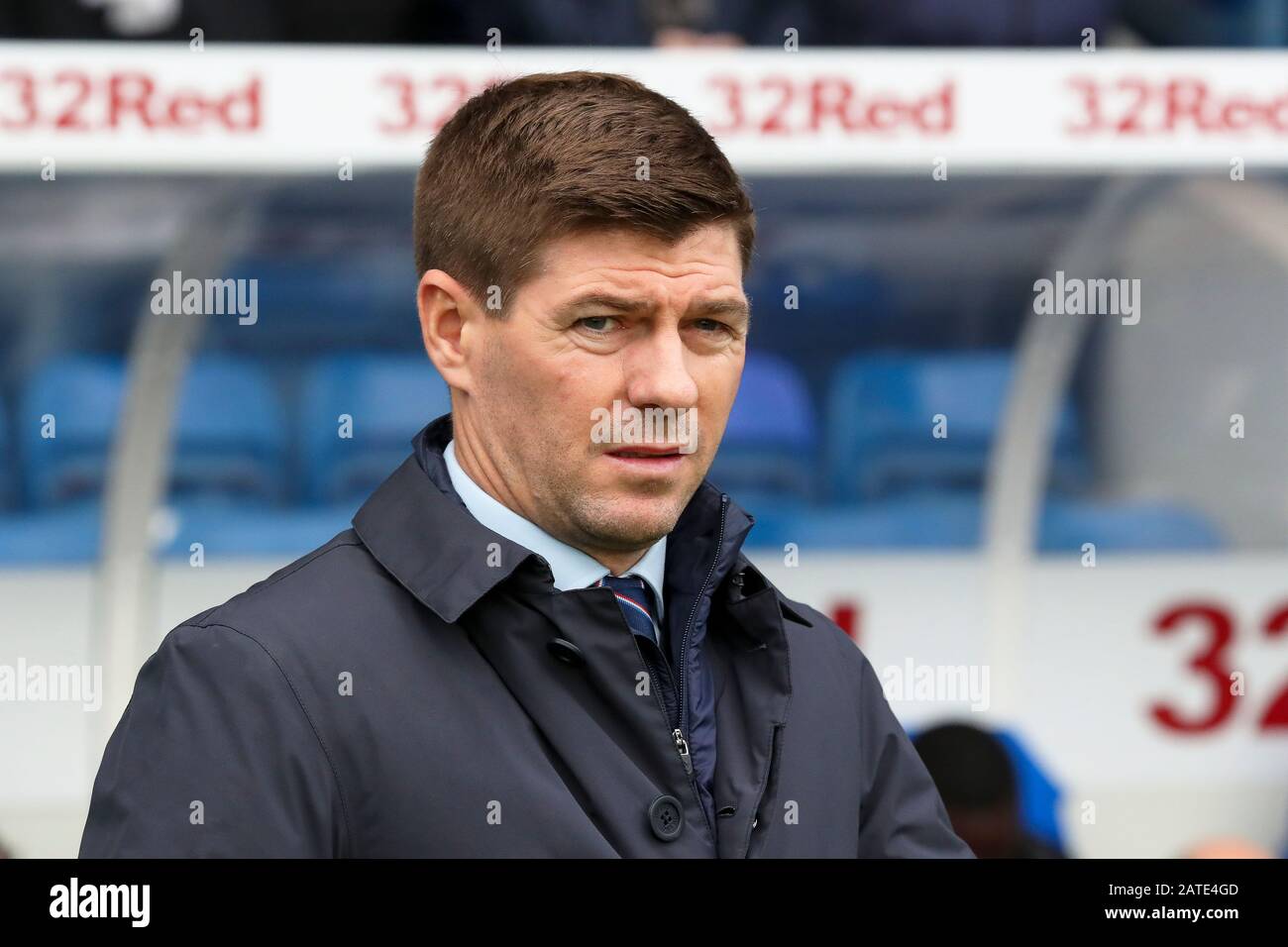 Steven Gerrard, manager of Rangers FC, taken at Ibrox football stadium ...