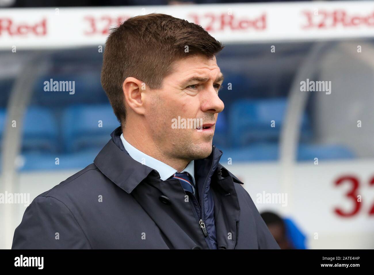 Steven Gerrard, manager of Rangers FC, taken at Ibrox football stadium ...