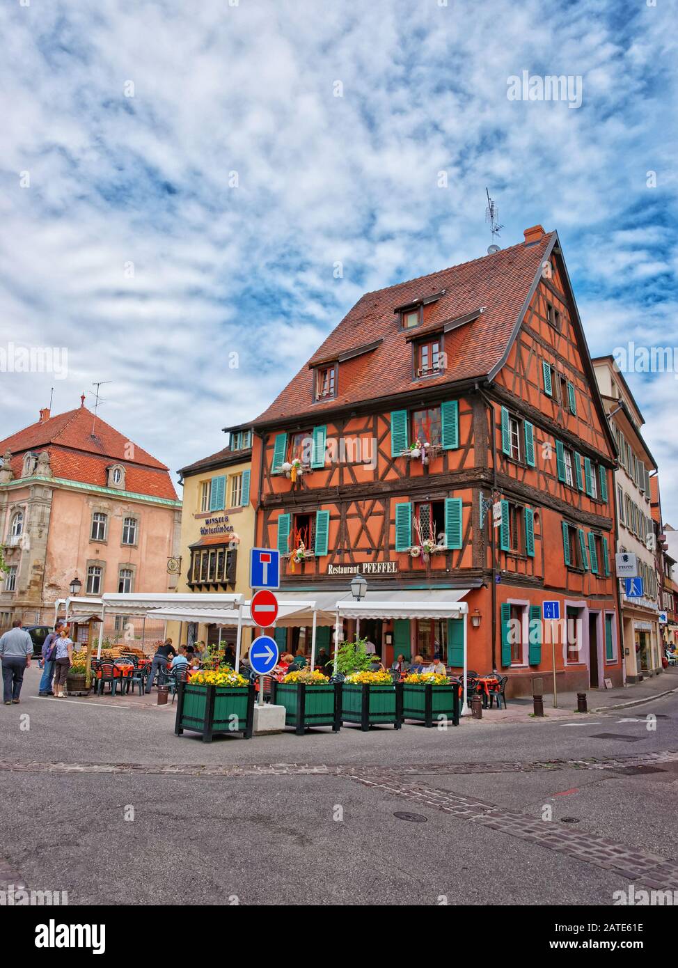 Pfeffel restaurant in Colmar in Alsace France Stock Photo - Alamy