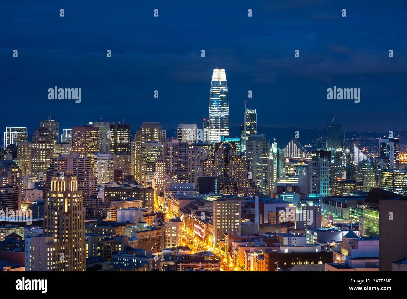 Salesforce tower sunset hi-res stock photography and images - Alamy