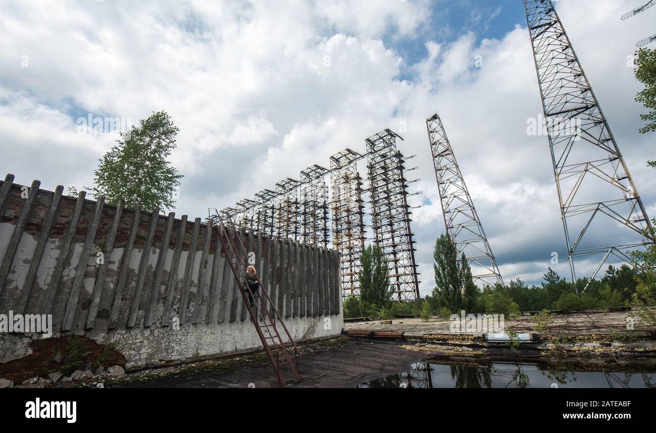 The Soviet radar DUGA 3 station close to Chernobyl and Pripyat, Ukraine ...