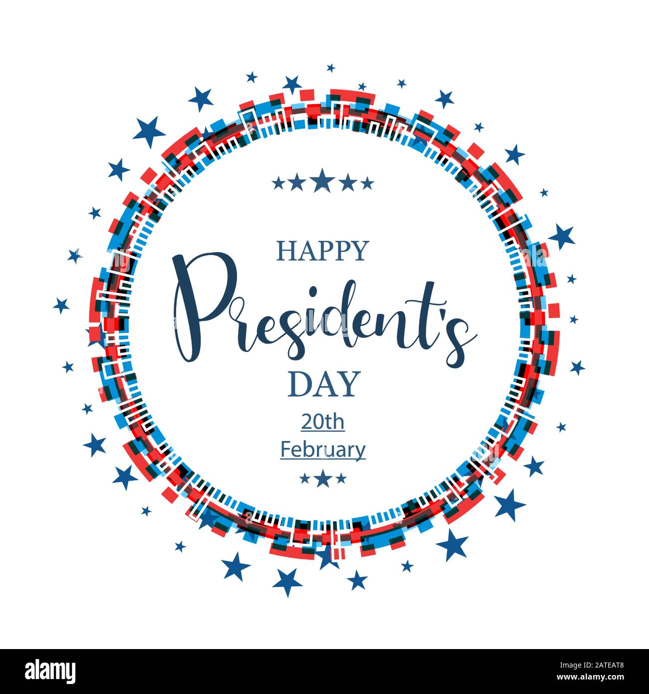 Happy President's day poster design with USA flag colors. Vector ...