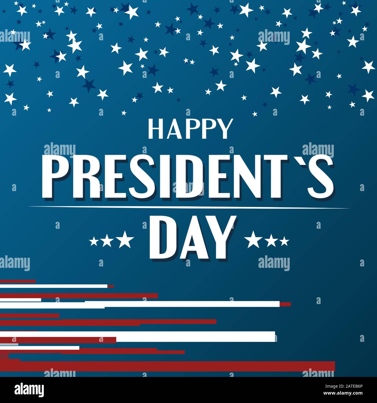 Happy President's day poster design with USA flag colors. Vector ...