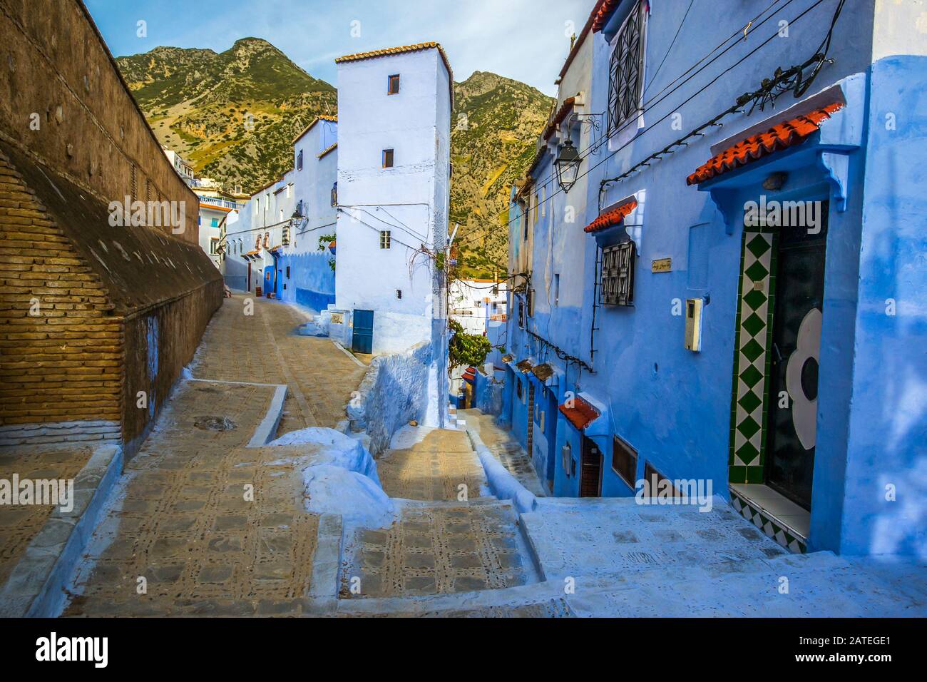 Beautiful blue medina of Chefchaouen city in Morocco, Africa Stock ...