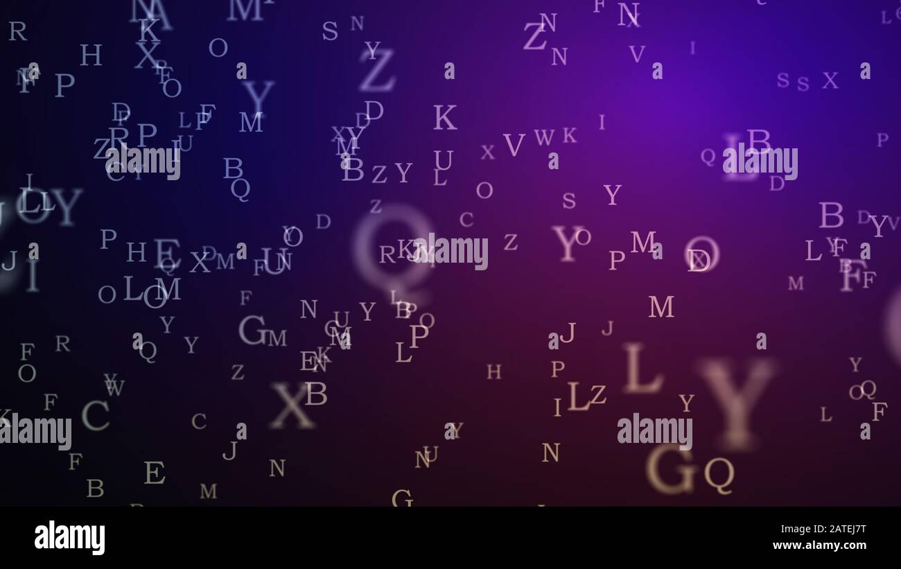 Abstract alphabet ornament on color background. Education writing ...