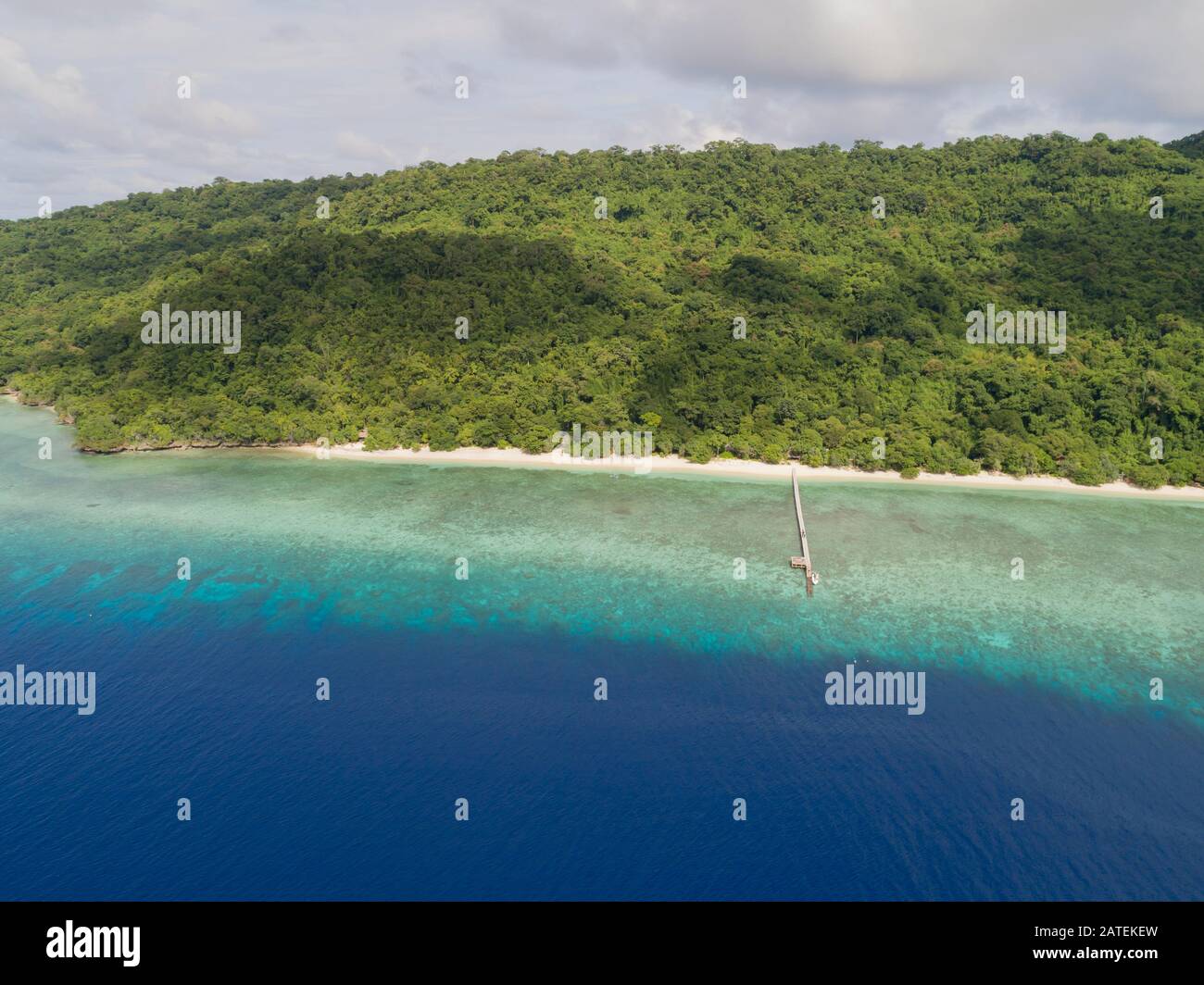 Aerial view of the Island Selayar, Sulawesi, Indonesia, Flores Sea ...
