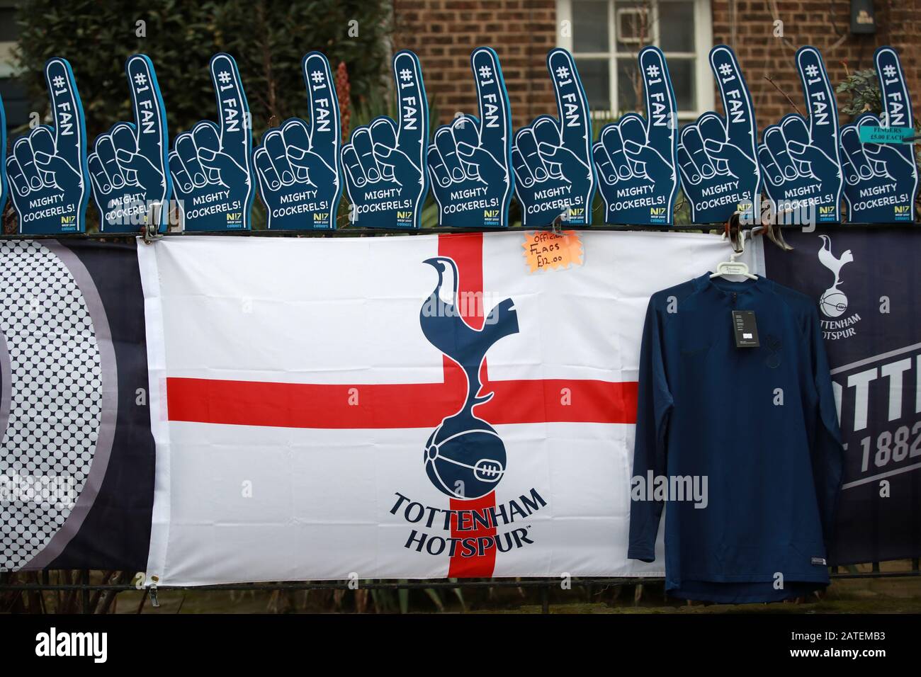 Tottenham hotspur flag hi-res stock photography and images - Alamy