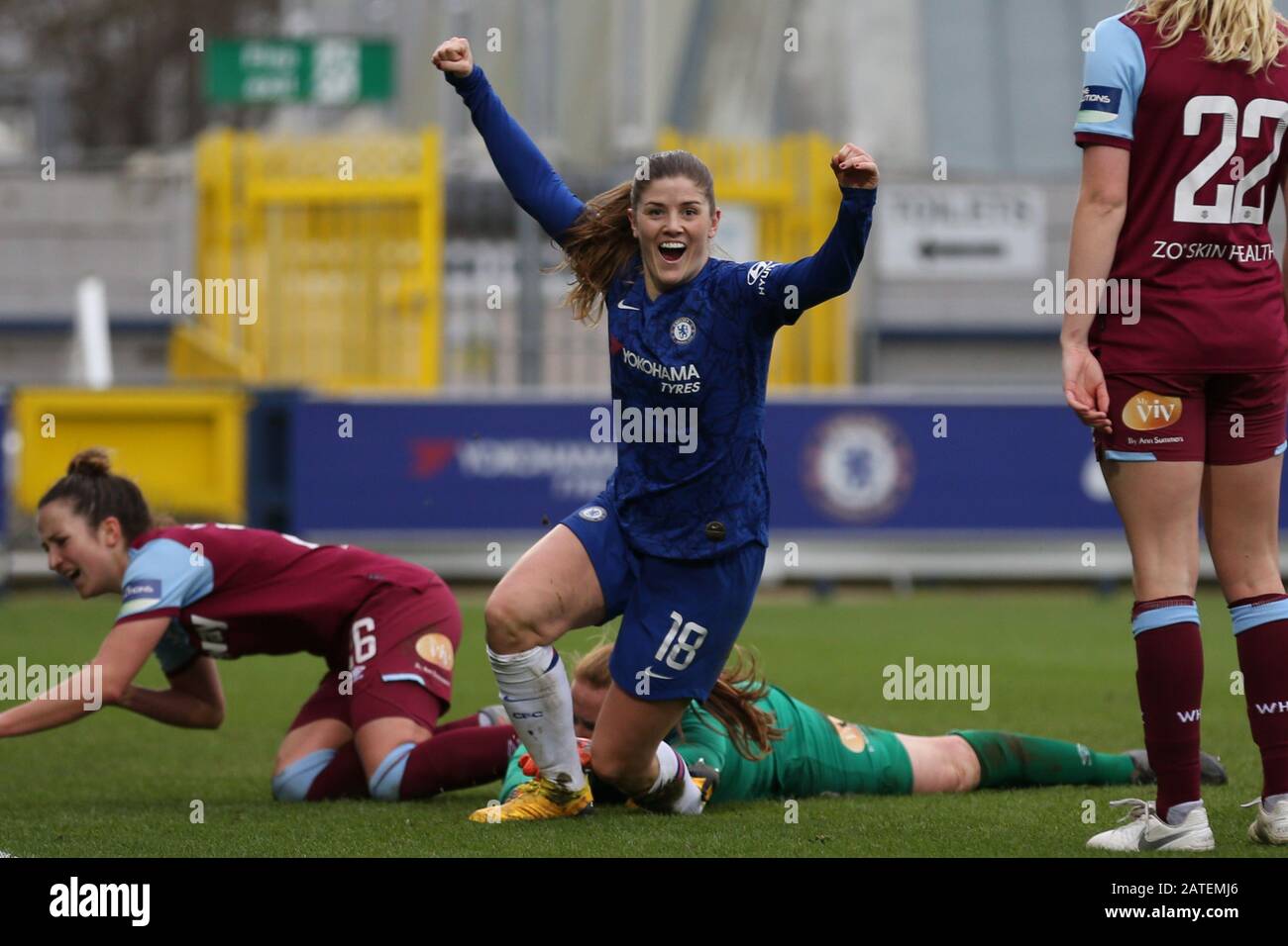 London, UK. 2nd February 2020. Maren Mjelde of Chelsea Women ...