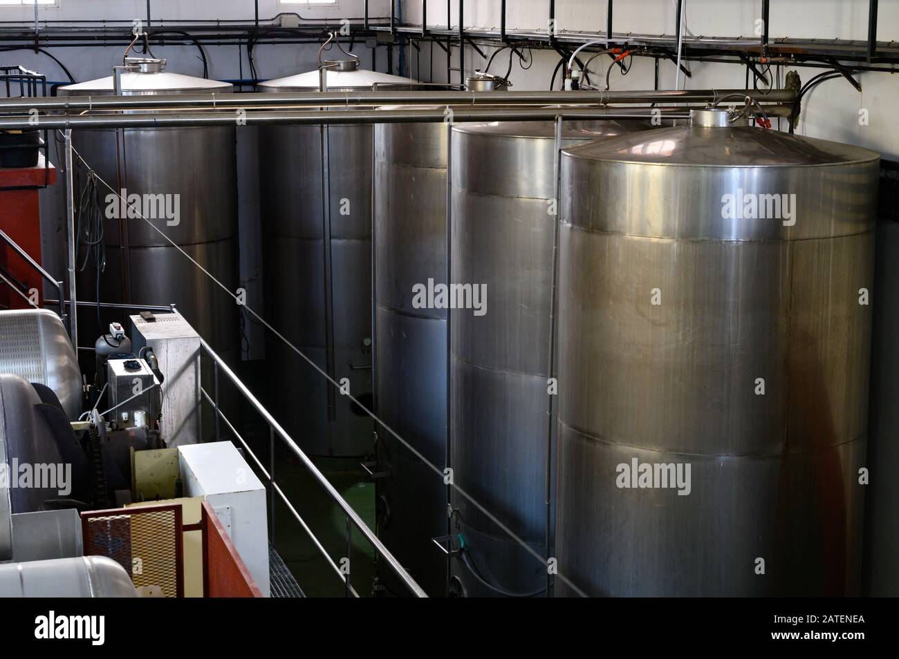 Traditional winery bodega on south of La Palma island with steel or ...
