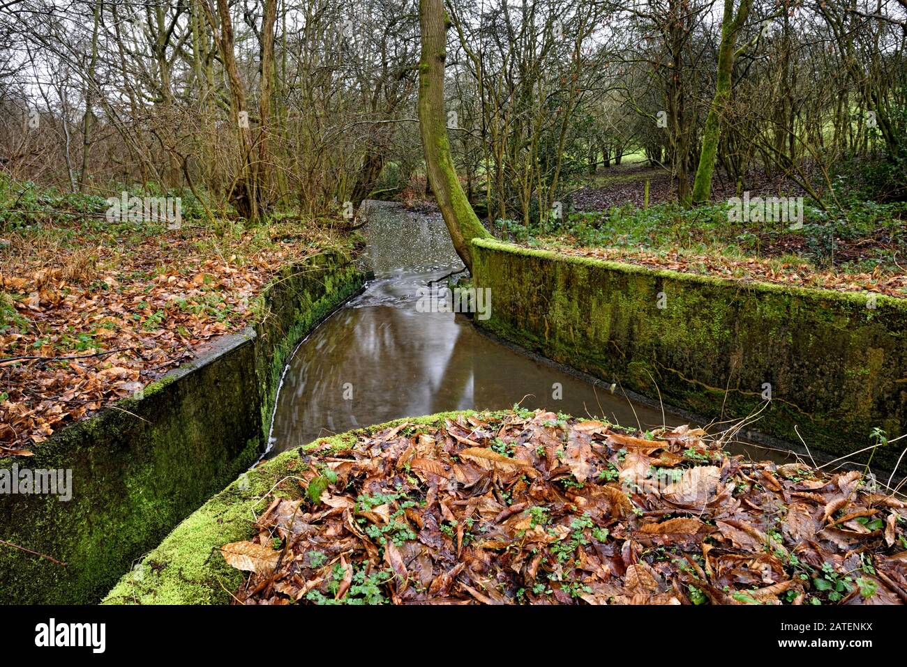 Man made, water outlet,Mapperley reservoir,Ilkeston,derbyshire,England ...
