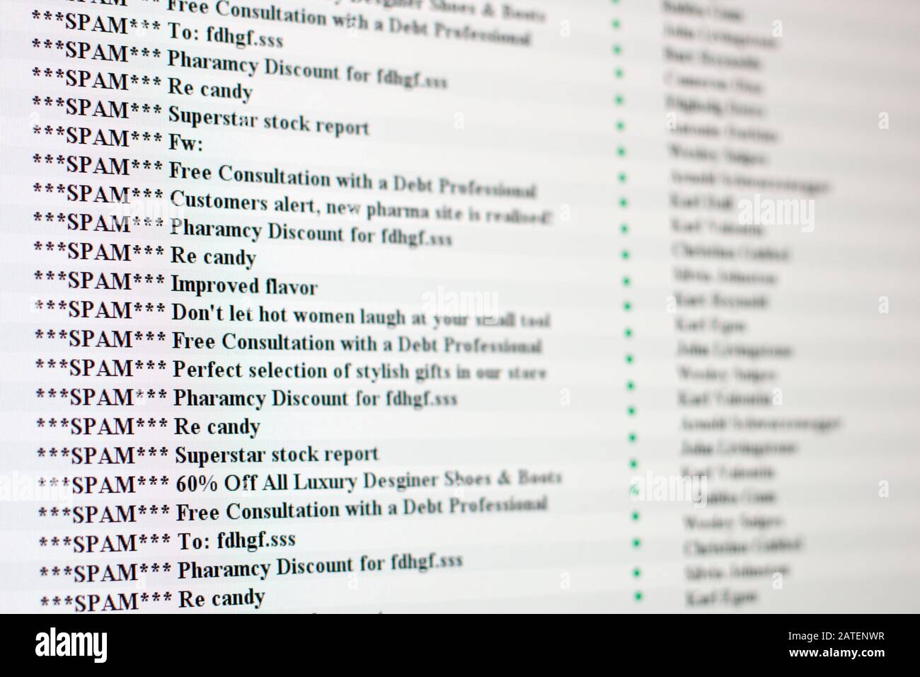 Screen text display hi-res stock photography and images - Alamy