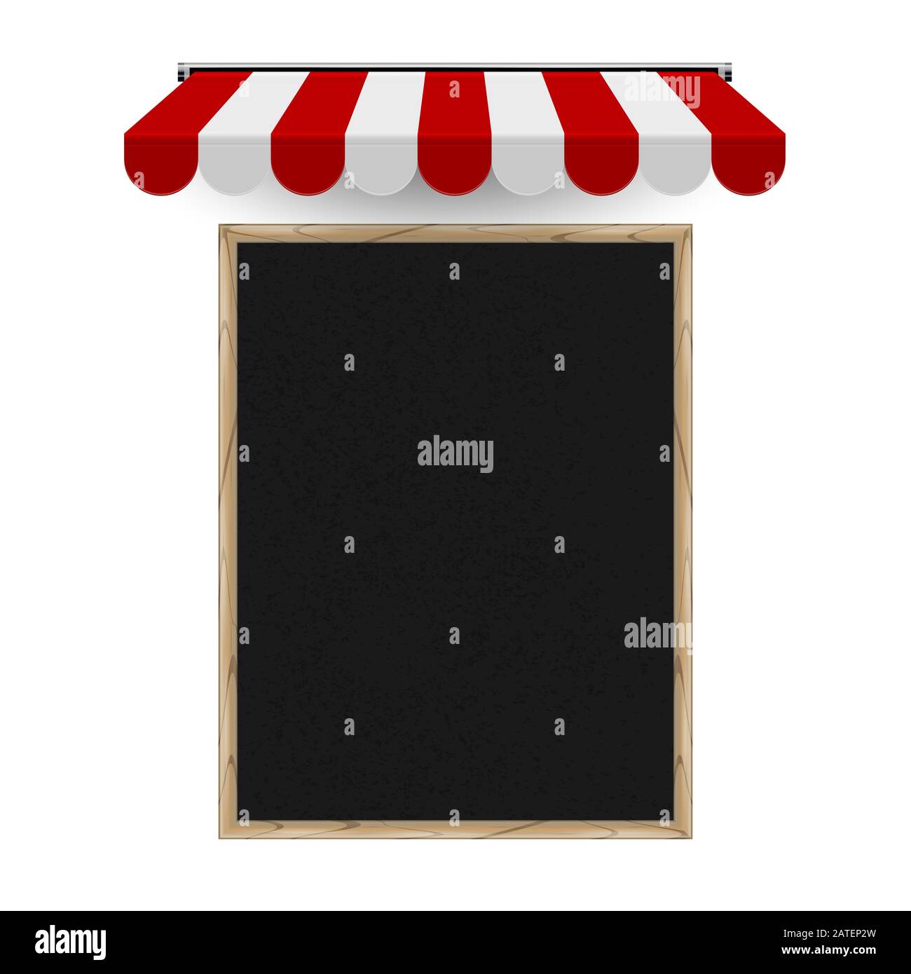 Restaurant, cafe menu board vertical template. Realistic chalkboard and ...
