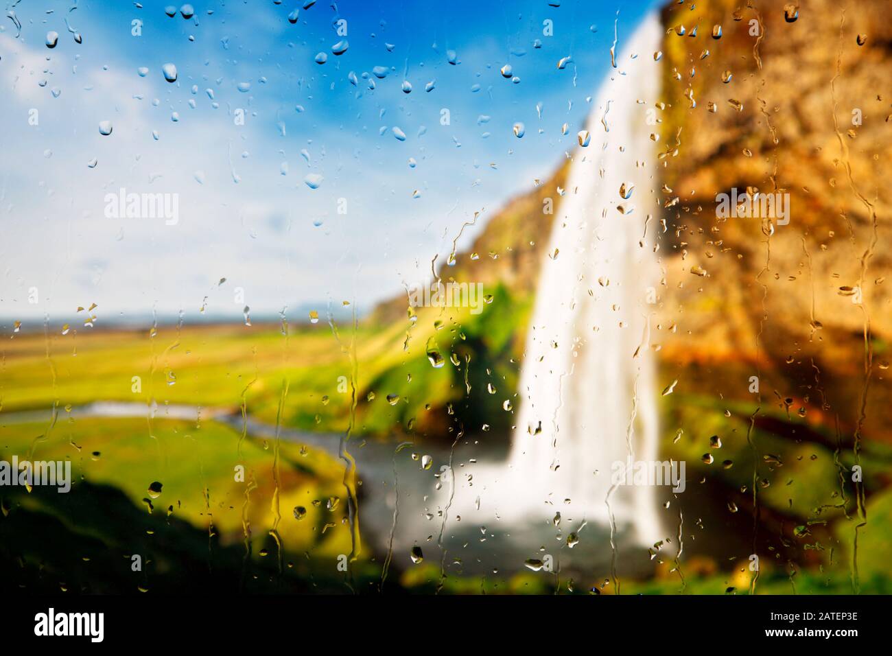 Rainy weather landscape through window hi-res stock photography and ...