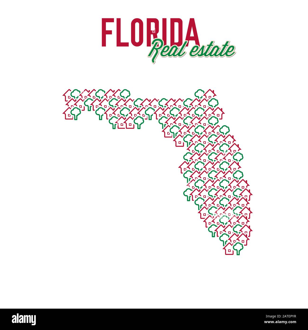 Florida map usa red icon hi-res stock photography and images - Alamy