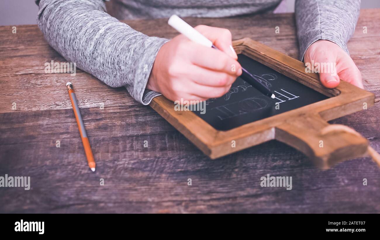 Step by step. Writing chalk board sign-Hot Chocolate Bar- for hot ...