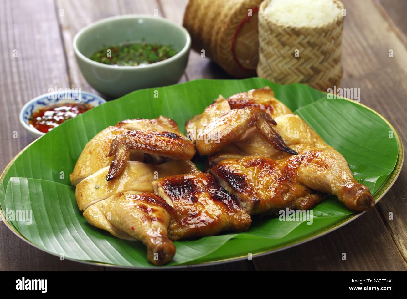 homemade gai yang, thai style grilled chicken Stock Photo - Alamy