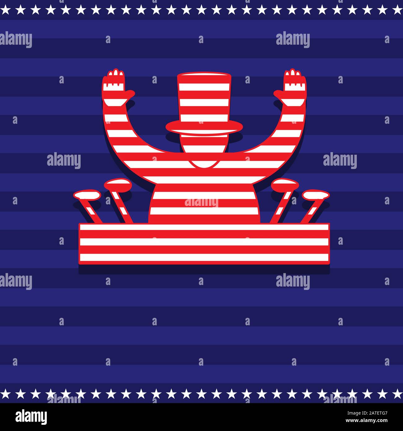 President s Day illustration, vector flat silhouette, logo for design ...