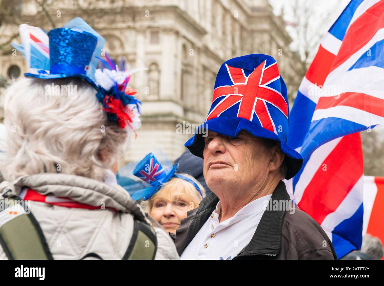 Brexit celebrations 31st January 2020 Whitehall and Parliament Square ...