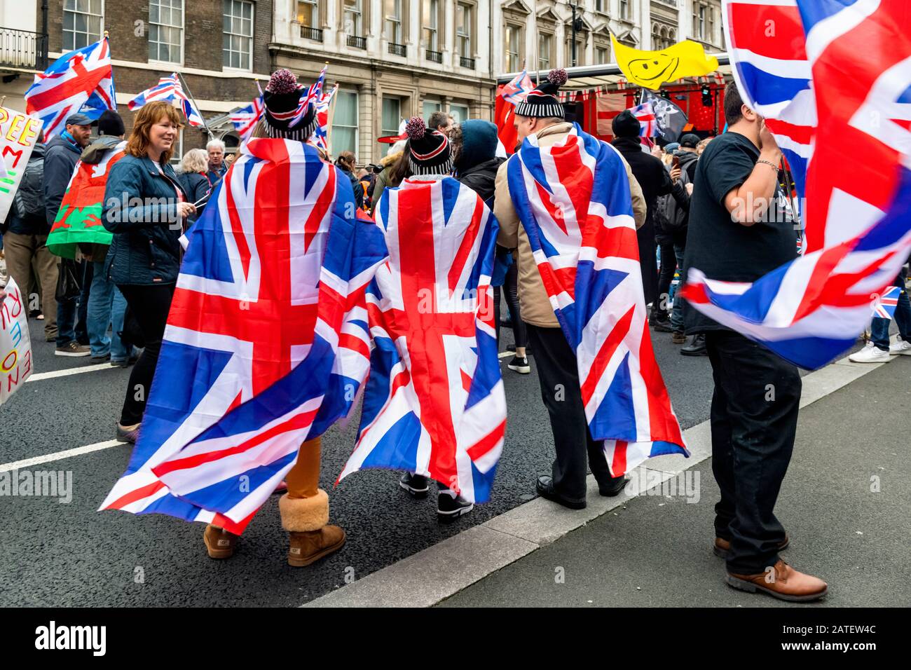 Brexit day celebrating hi-res stock photography and images - Alamy