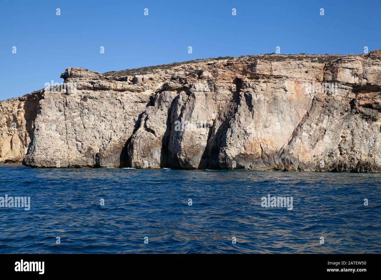 Crystal Lagoon view from ship, Comino, Malta Stock Photo - Alamy