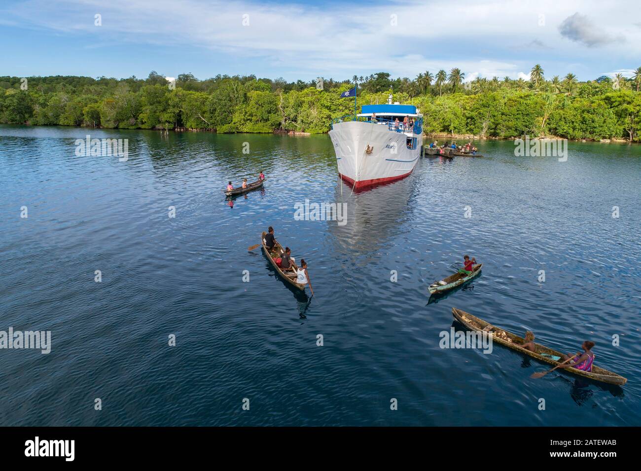Aerial View of Mbanika or Banika Island, Russell Islands, Solomon ...