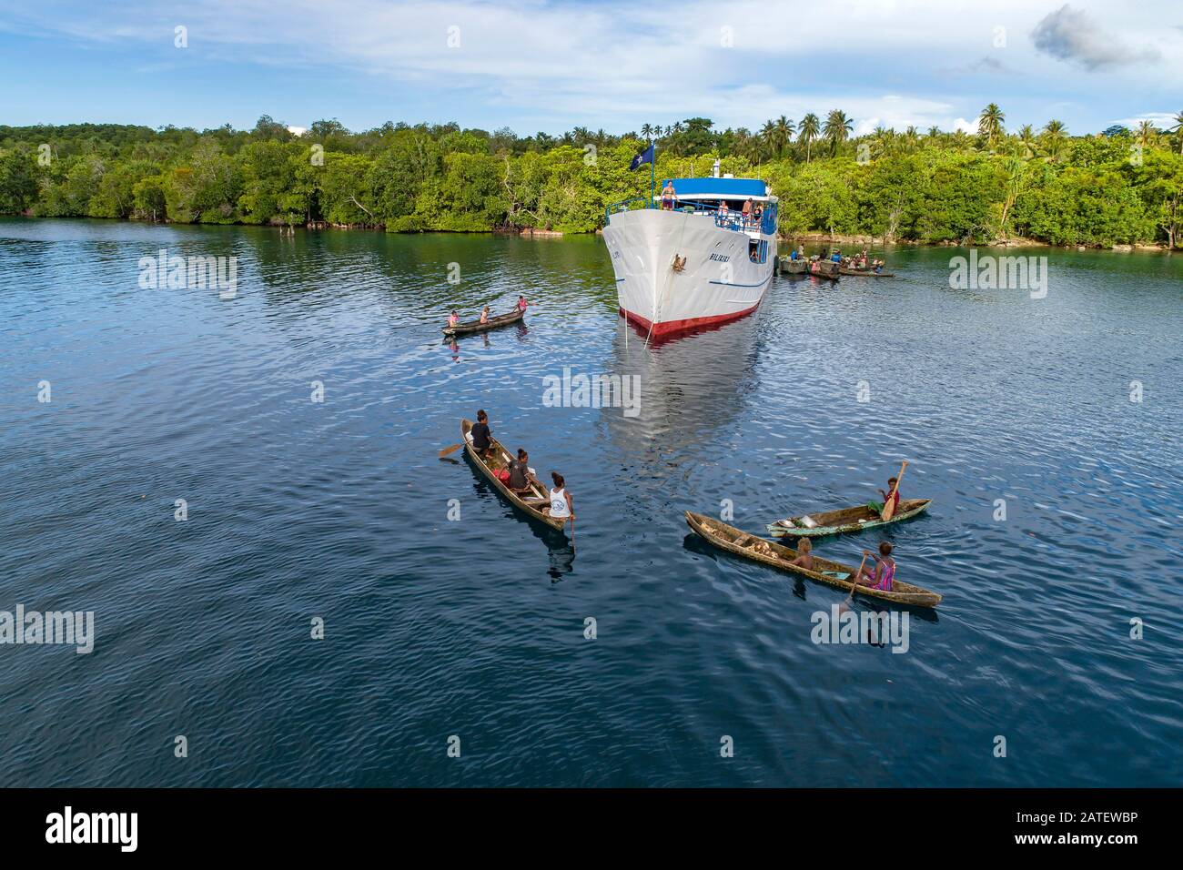 Aerial View of Mbanika or Banika Island, Russell Islands, Solomon ...