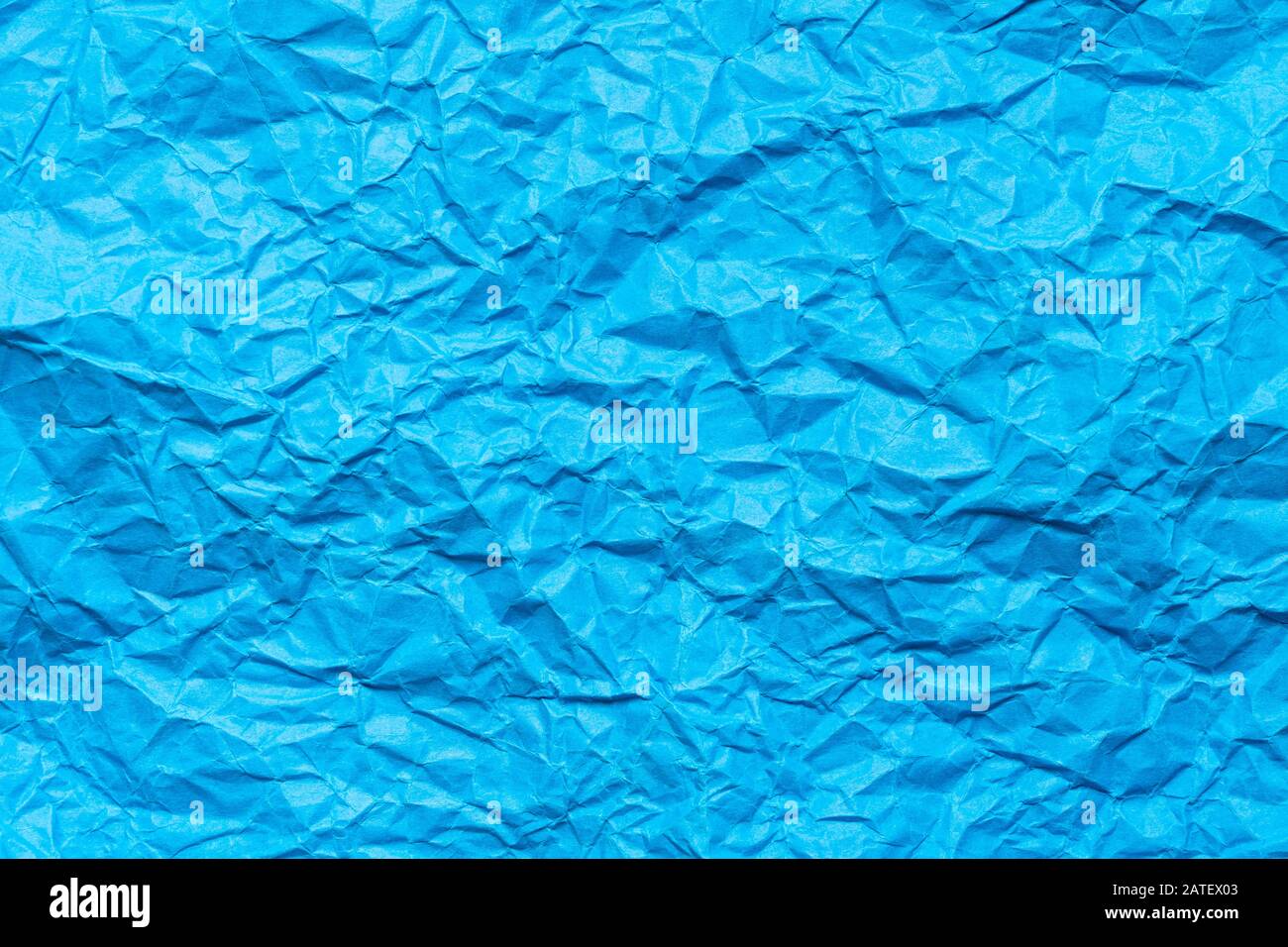 Blue crumpled paper background Stock Photo - Alamy