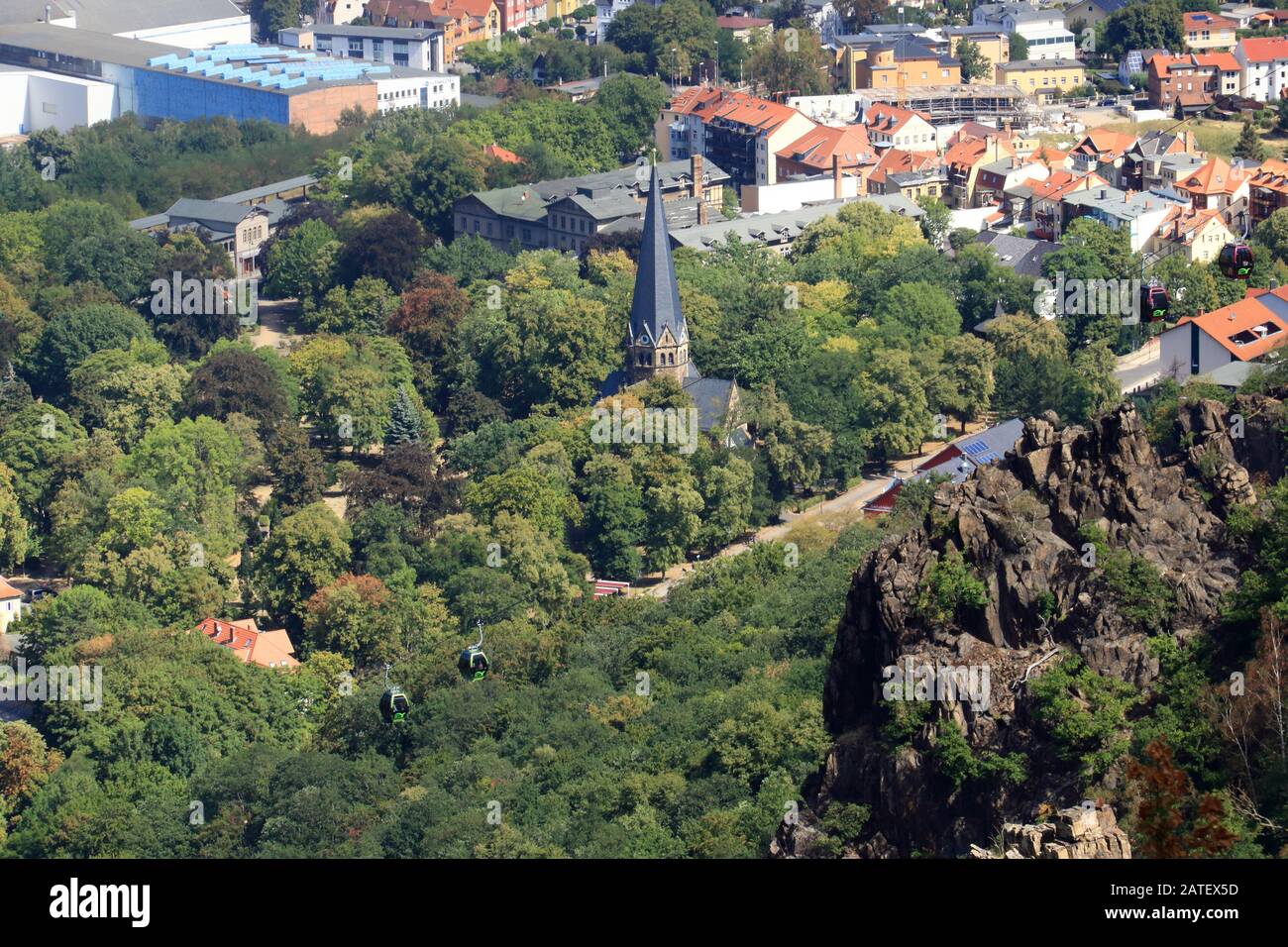 August 06 2018 - Thale, Saxony-Anhalt, Germany: View on thale in the ...