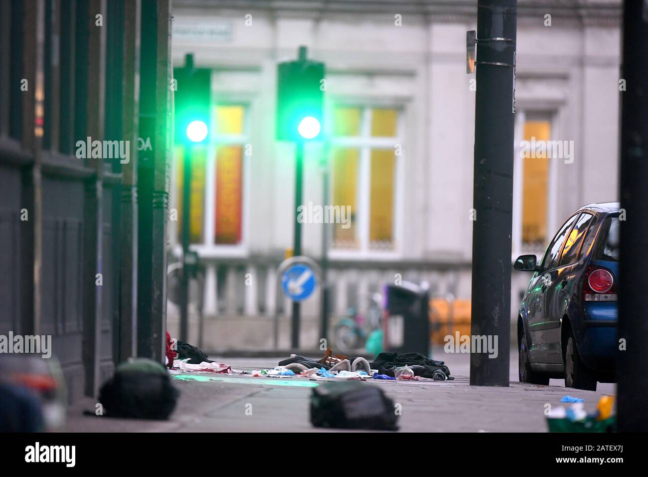 South london after man was shot dead by armed officers hi-res stock ...